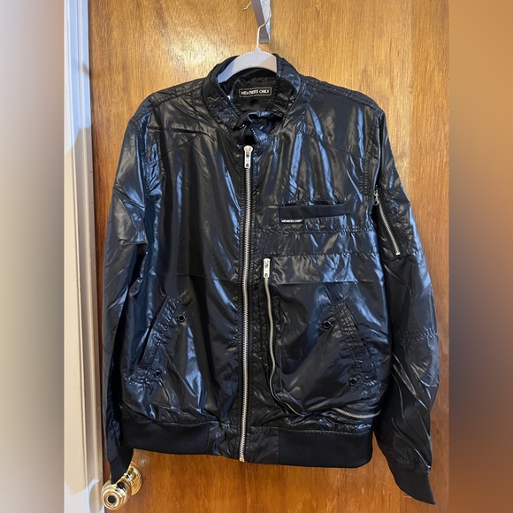 Members Only | Jackets & Coats | Members Only Shiny Black Bomber Jacket ...